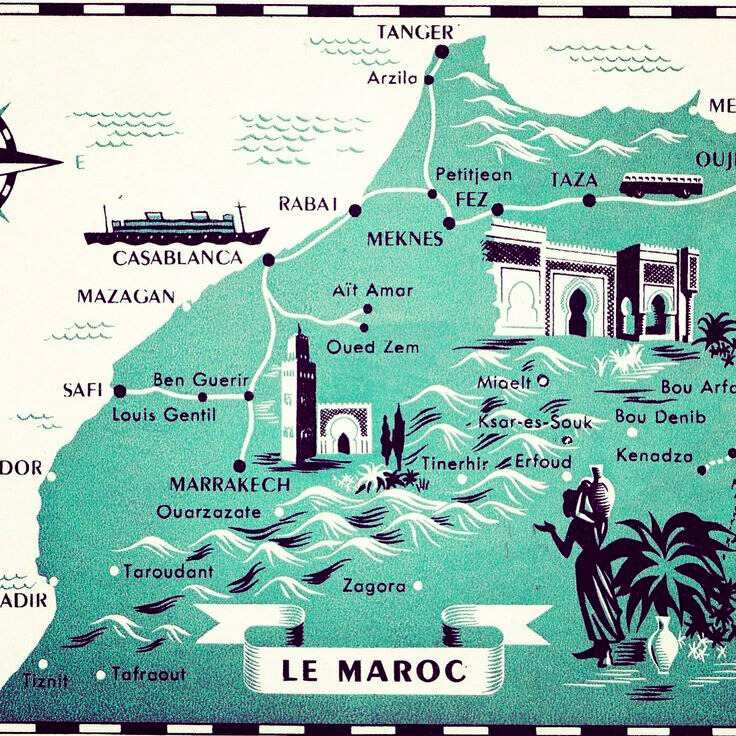 Marrakech on Morocco Map | The Heartbeat Guide